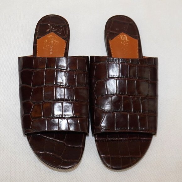 Uterque | Shoes | Uterque Rare Crocodile Alligator Embossed Leather ...